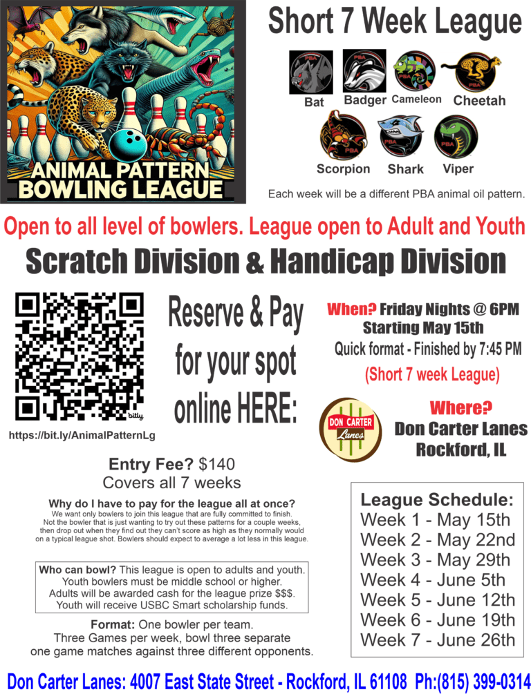 PBA Animal Pattern League | Don Carter Lanes | Rockford, IL